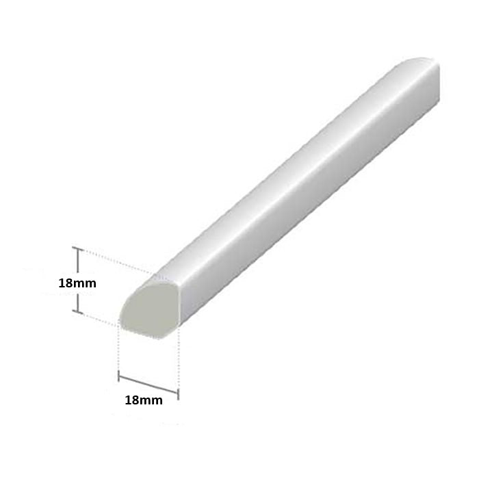 White Quadrant 18mm x 5m – Davies DIY & Builders Merchant
